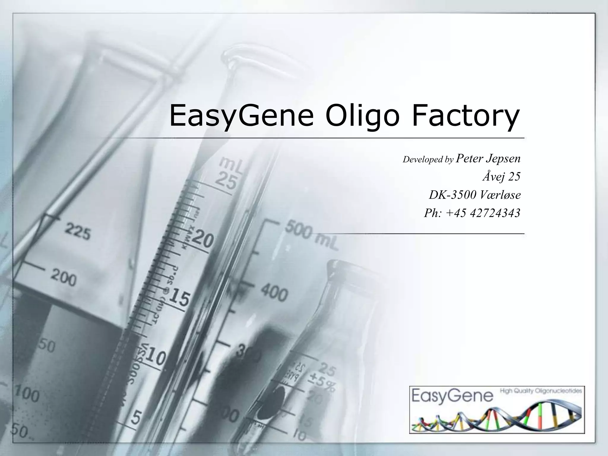 EasyGene oligo factory | PPT