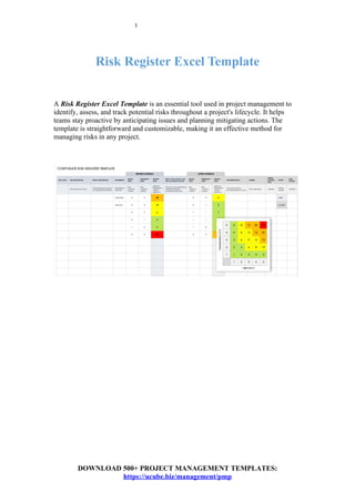 Easy Guide to Risk Register Excel Template.docx
