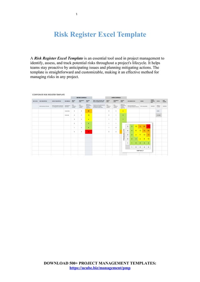 Easy Guide to Risk Register Excel Template.docx