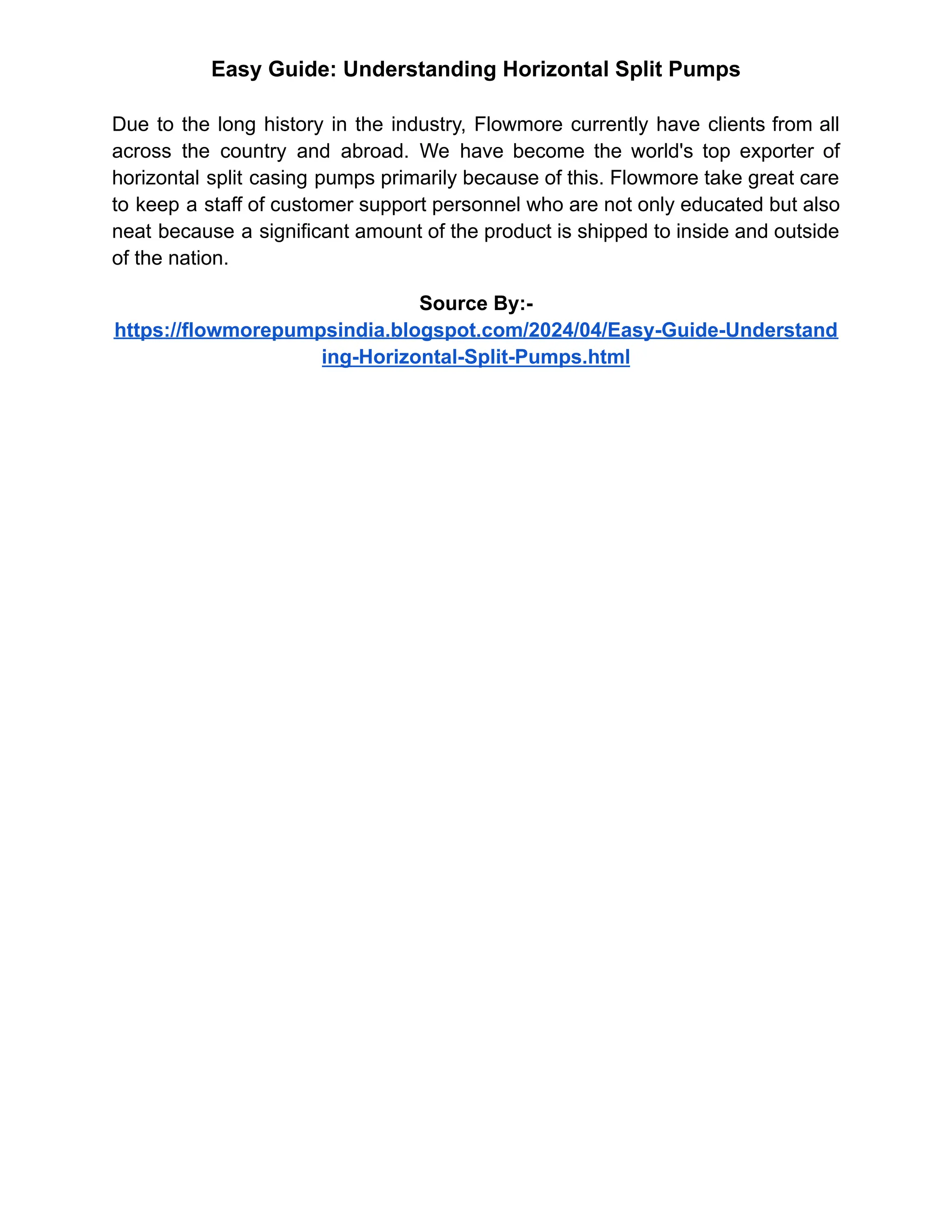 Easy Guide: Understanding Horizontal Split Pumps | PDF