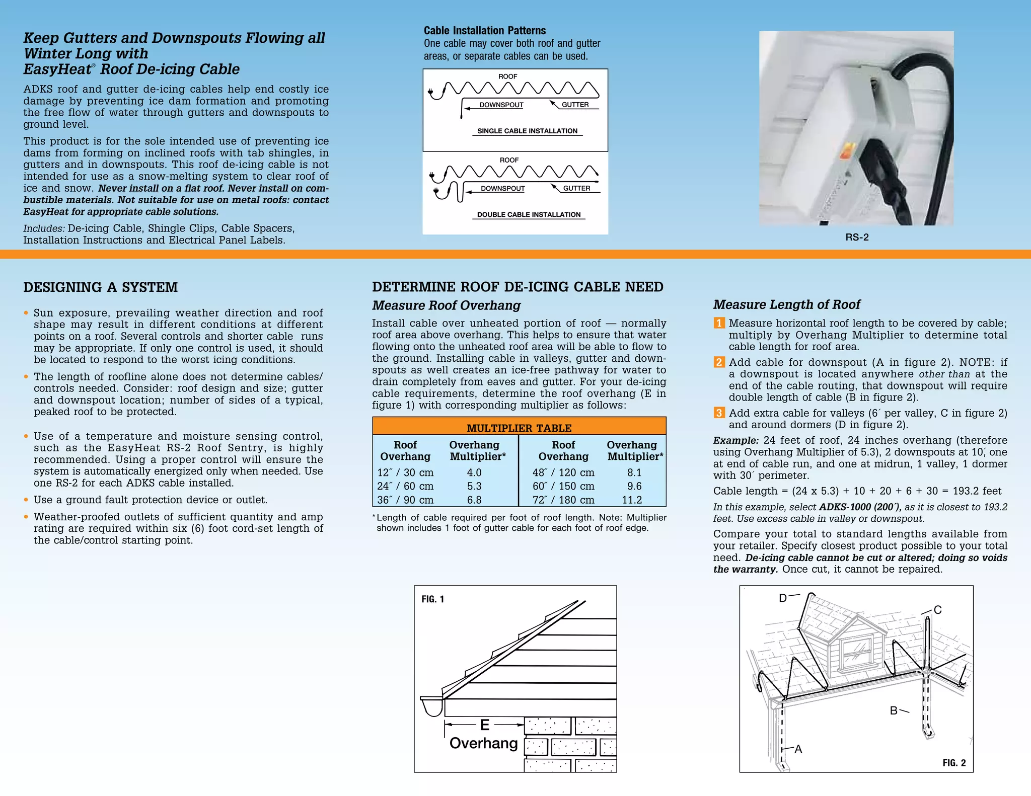 EasyHeat ADKS Heat Tracing Cable Kits - Brochure | PDF