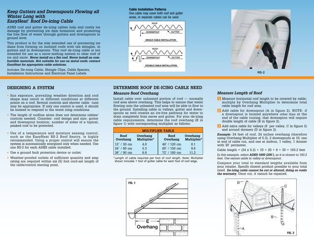 EasyHeat ADKS Heat Tracing Cable Kits - Brochure | PDF