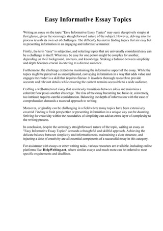 Easy Informative Essay Topics.pdf