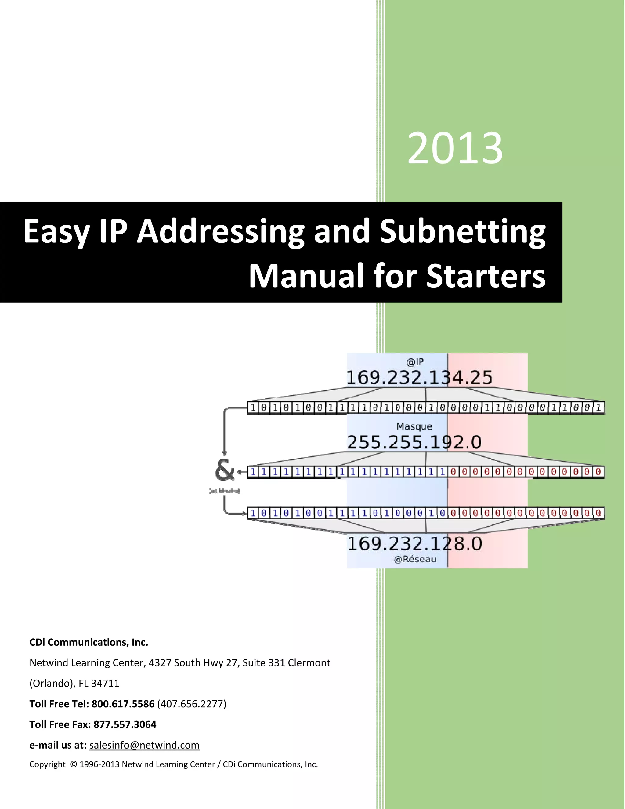 Easy IP Addressing and Subnetting Manual for Starters | PDF Easy IP Addressing and Subnetting Manual for Starters | PDF