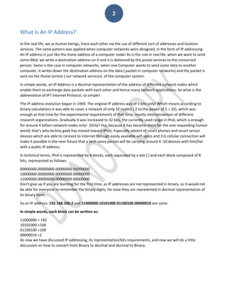 Easy IP Addressing and Subnetting Manual for Starters | PDF