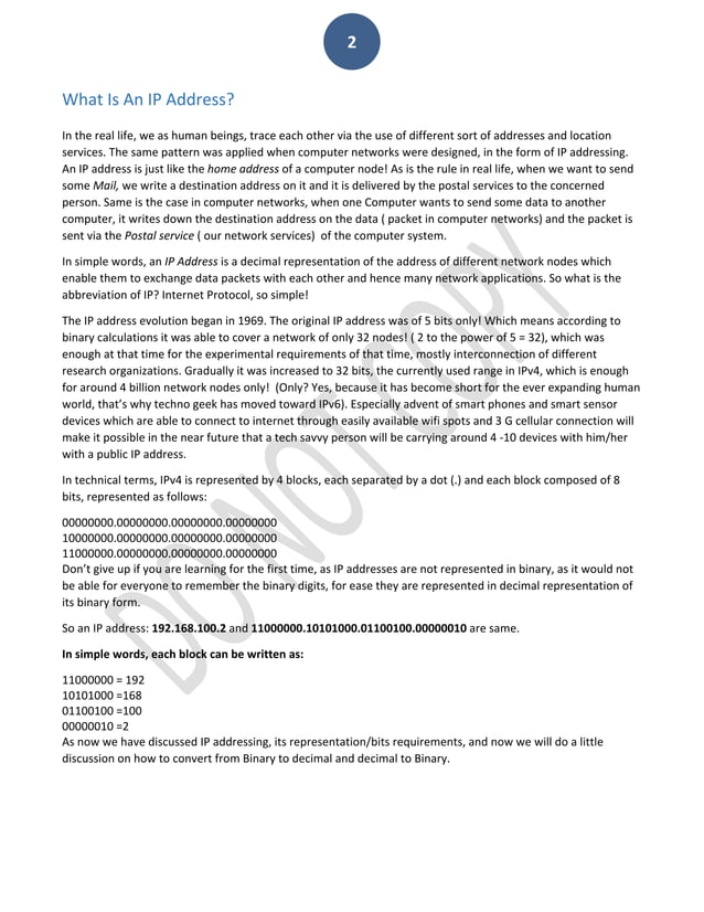 Easy IP Addressing and Subnetting Manual for Starters | PDF
