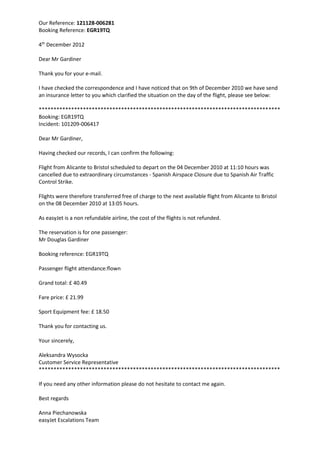 Easyjet | DOCX | Air Travel | Travel Type