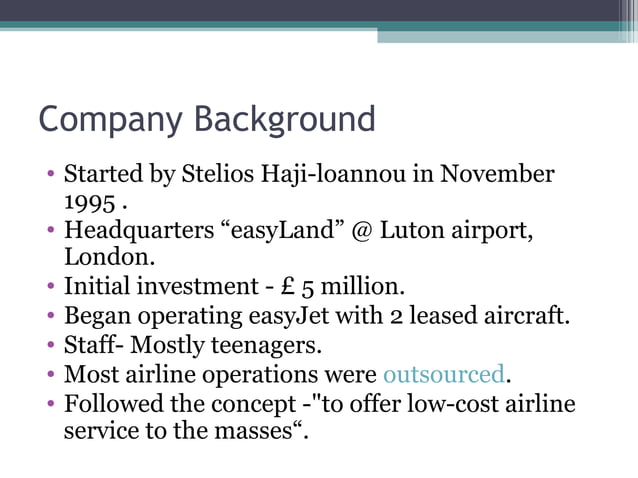 EasyJet-THE WEBS FAVORITE AIRLINE.ppt | Air Travel | Travel Type