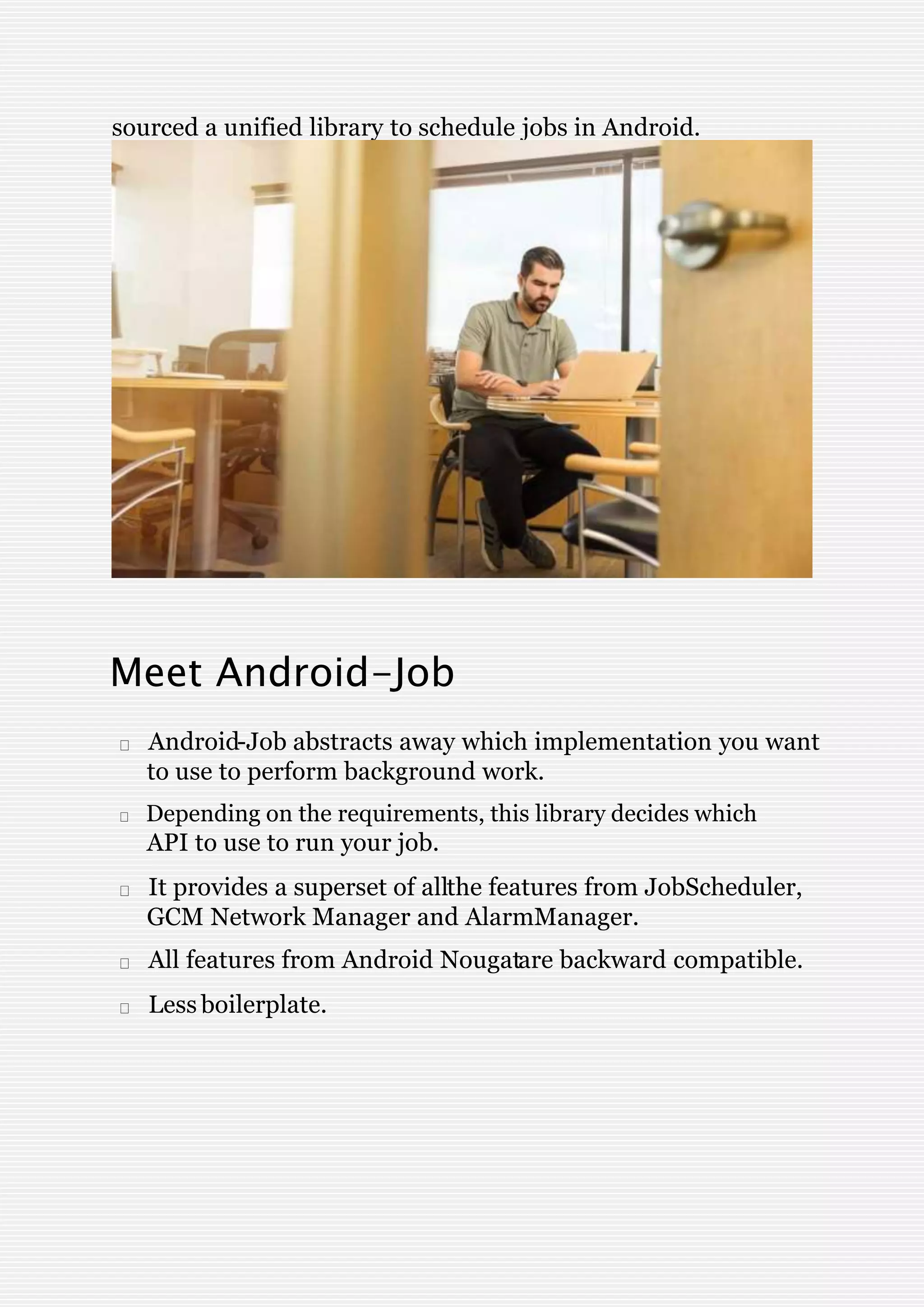 Easy job scheduling with android | PDF