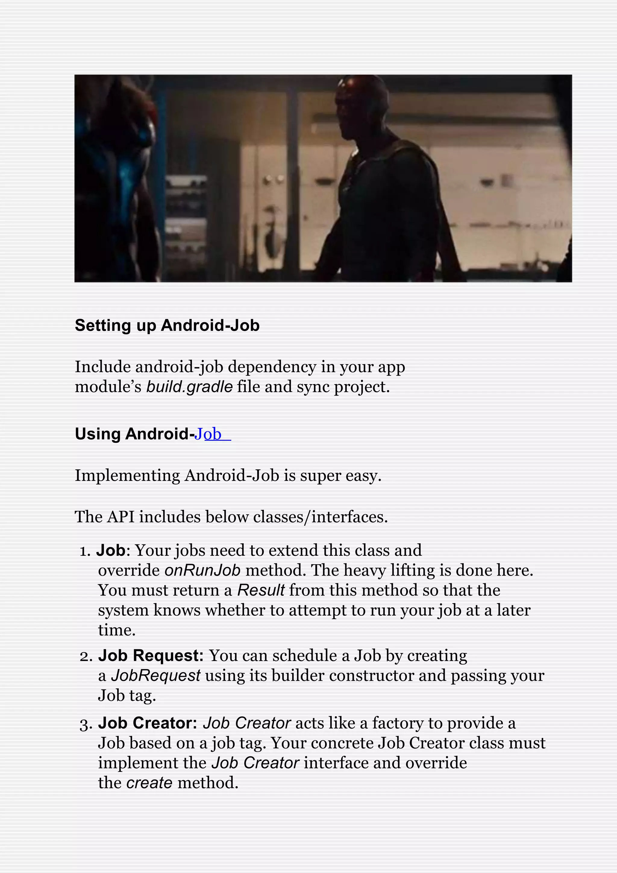 Easy job scheduling with android | PDF