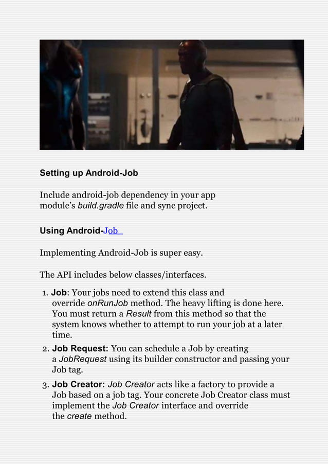Easy job scheduling with android | PDF