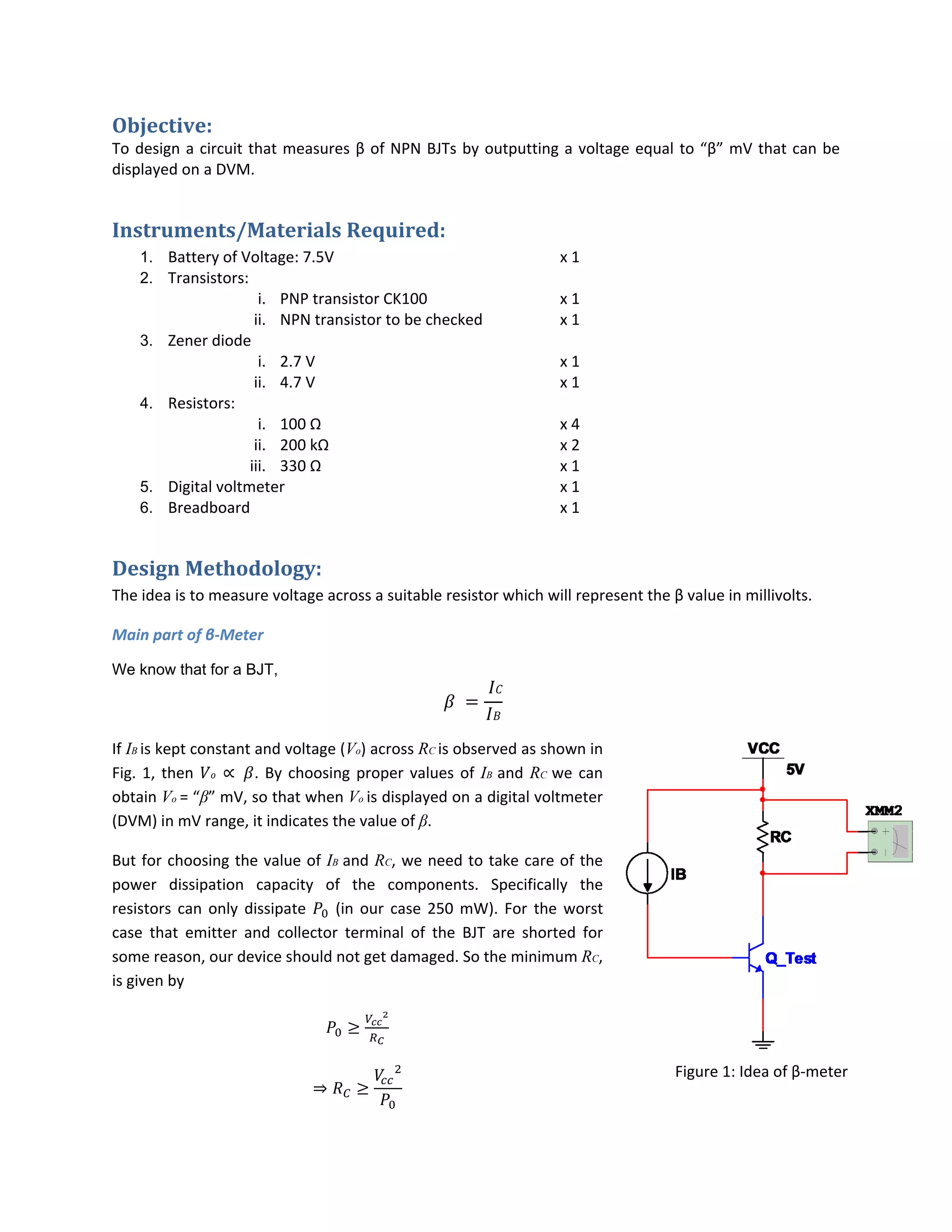 Easy labs exp4-beta meter | PDF