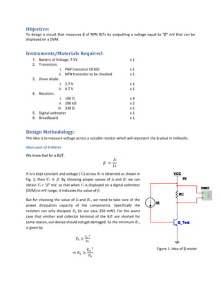 Easy labs exp4-beta meter | PDF