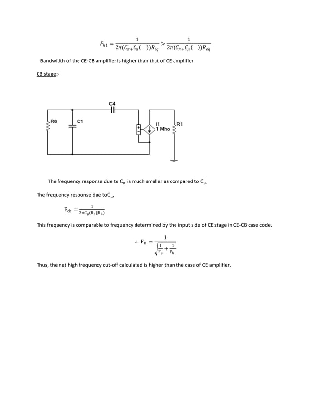 ce~cb cascode amplifier | PDF
