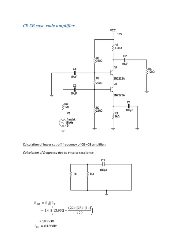 ce~cb cascode amplifier | PDF