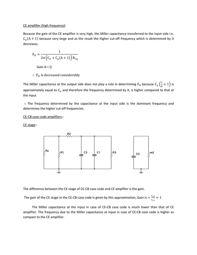 ce~cb cascode amplifier | PDF