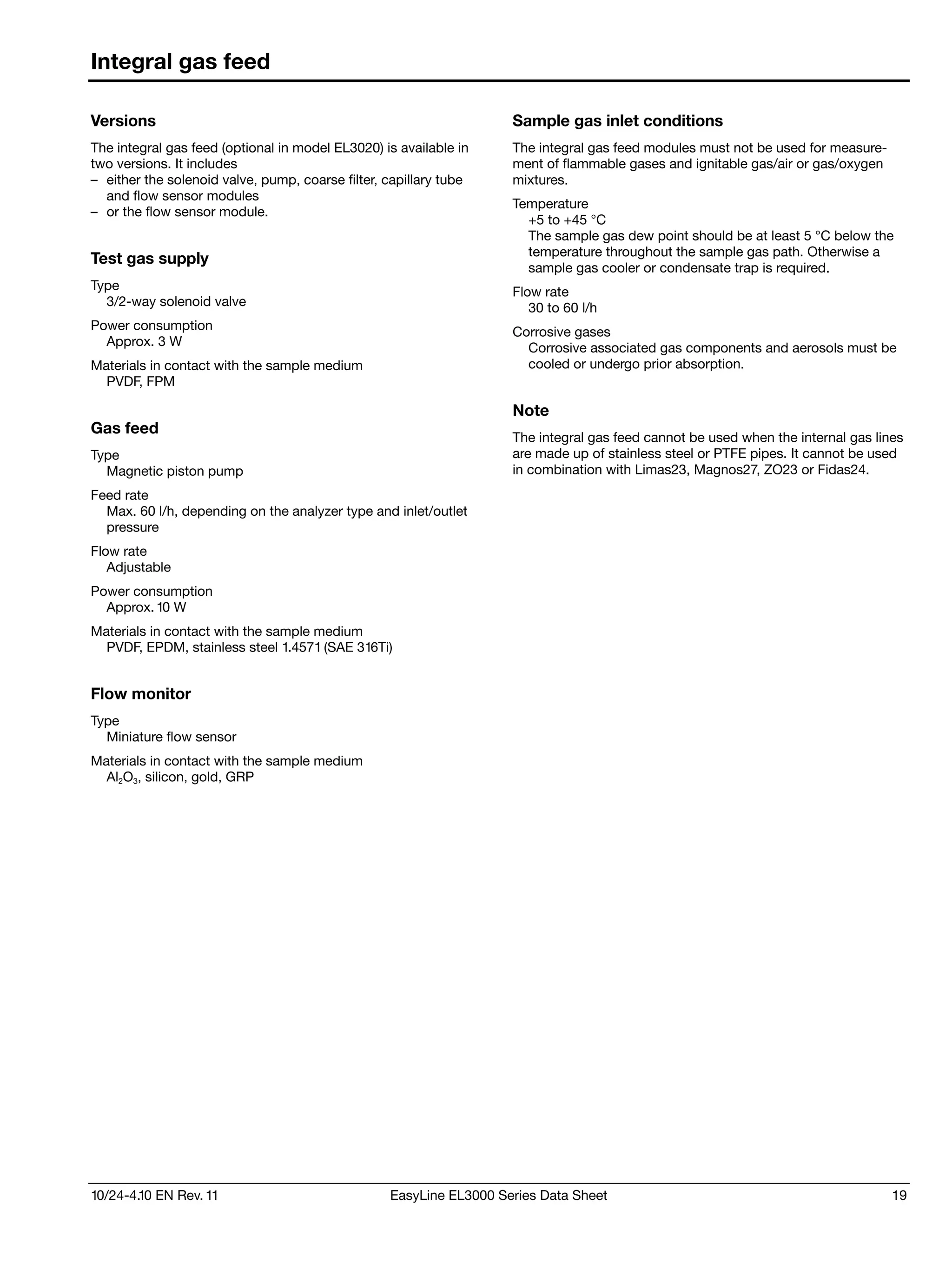 Easy line EL3000 series ABB CEMS Datasheet-continuous gas analyzers | PDF