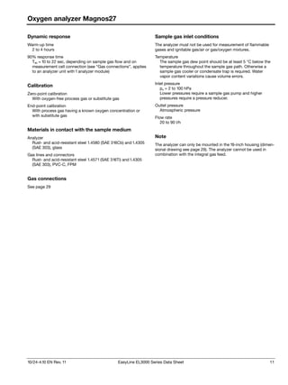 Easy line EL3000 series ABB CEMS Datasheet-continuous gas analyzers | PDF