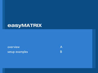 easyMATRIX | PPT
