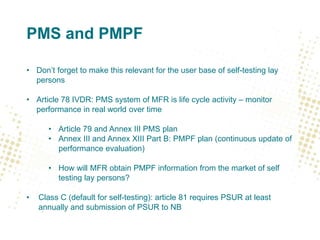 Easy medical devices podcast self tests ivdr | PPTX | Medical Tests ...