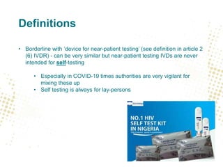 Easy medical devices podcast self tests ivdr | PPTX | Medical Tests ...