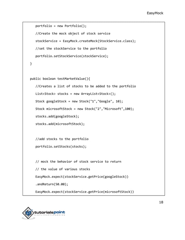 Easymock tutorial | PDF