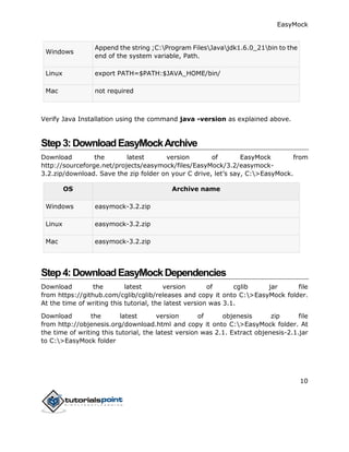 Easymock tutorial | PDF