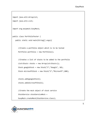 Easymock tutorial | PDF