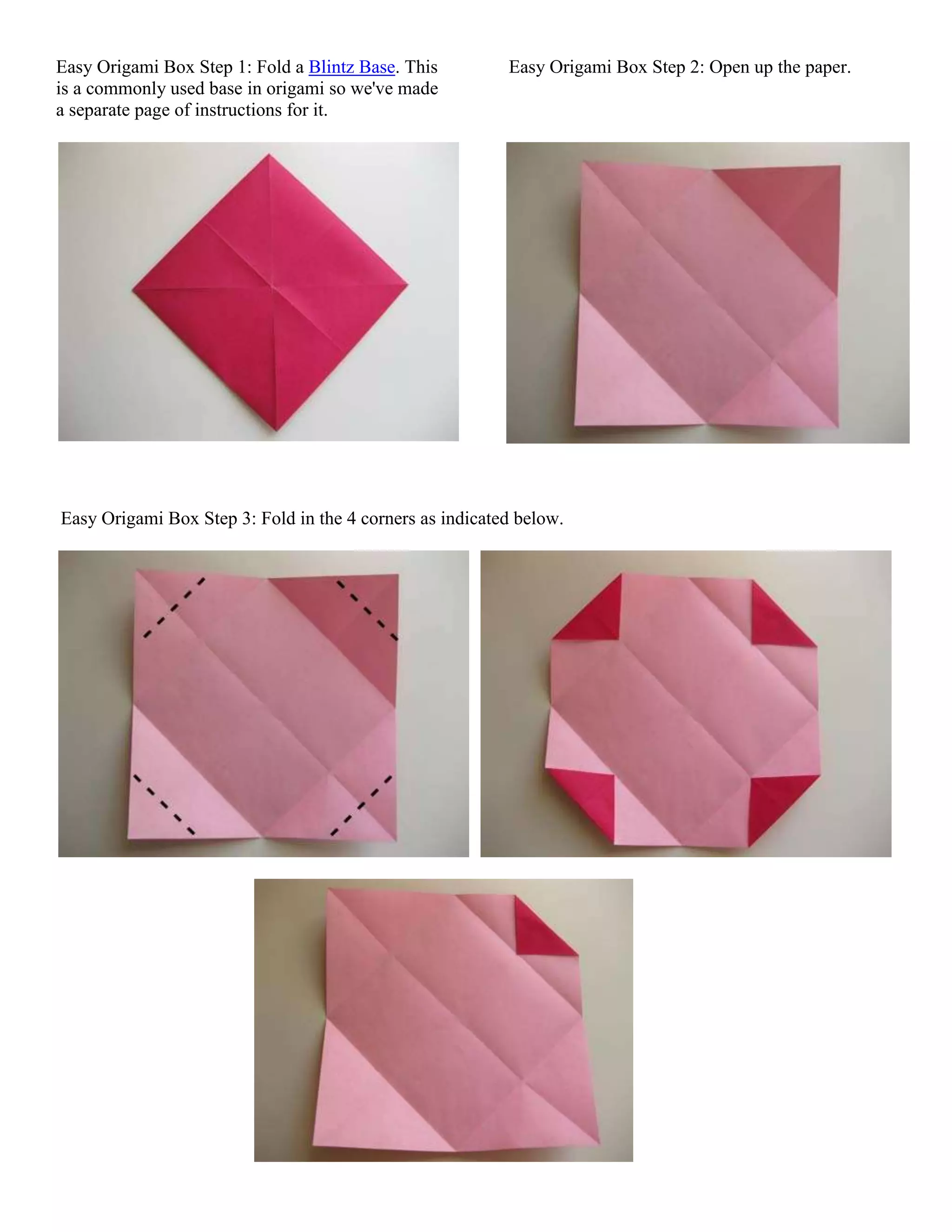 Easy origami box step 1 | DOCX
