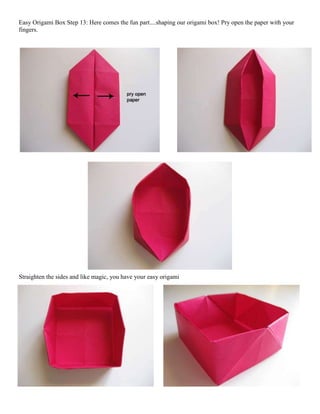 How To Make Origami Box Step By Step