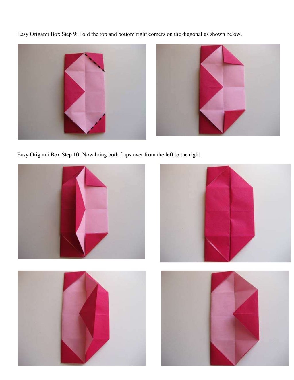 Easy origami box step 1