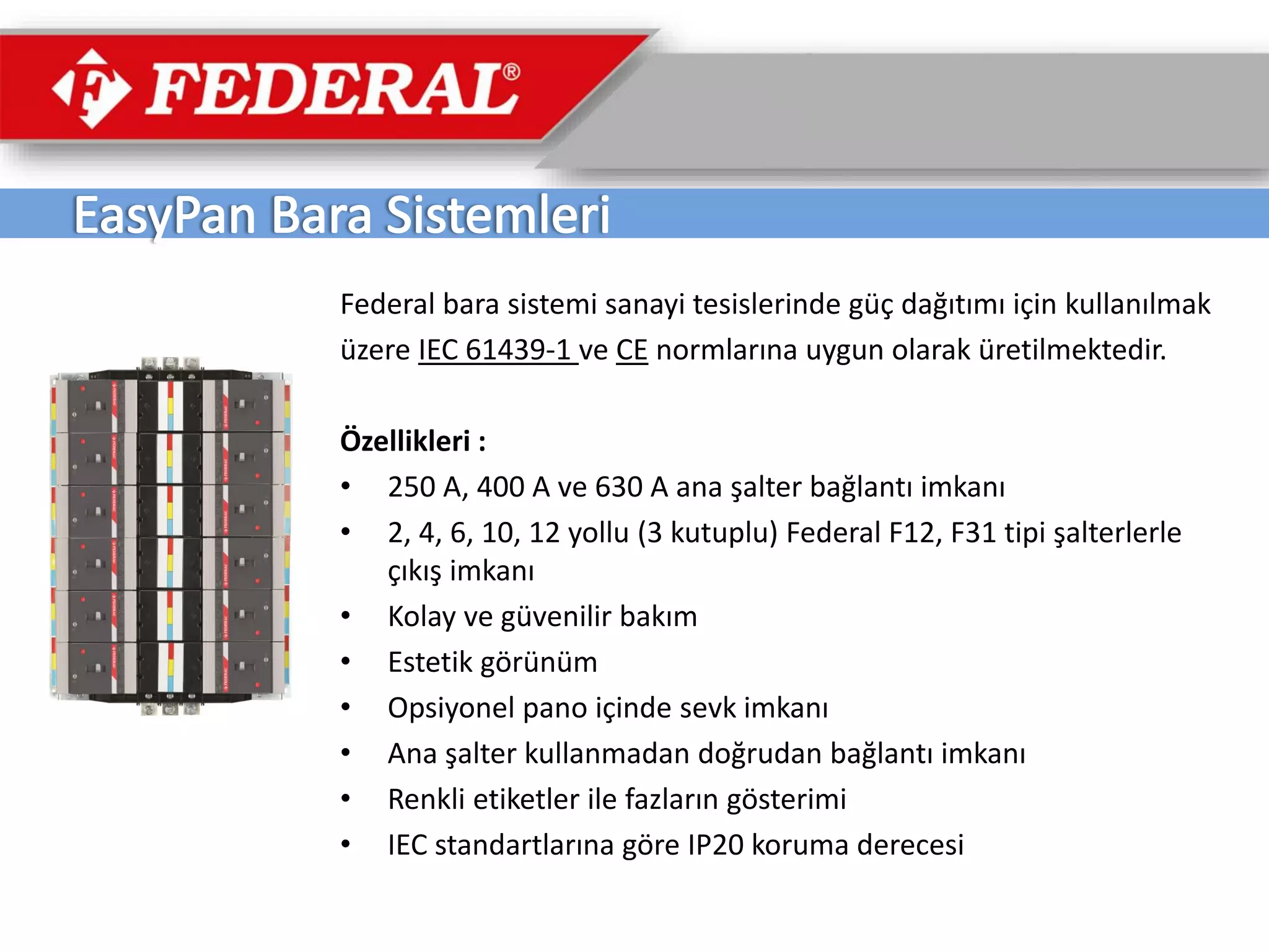 Federal Elektrik - Easypan Pano Sistemleri | PDF
