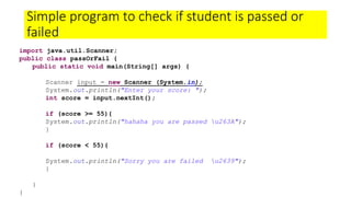 Easy practice with if statement and boolean type | PPTX | Technology & Computing