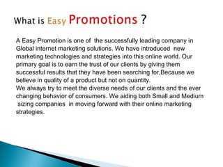 Easy promotions | PPT