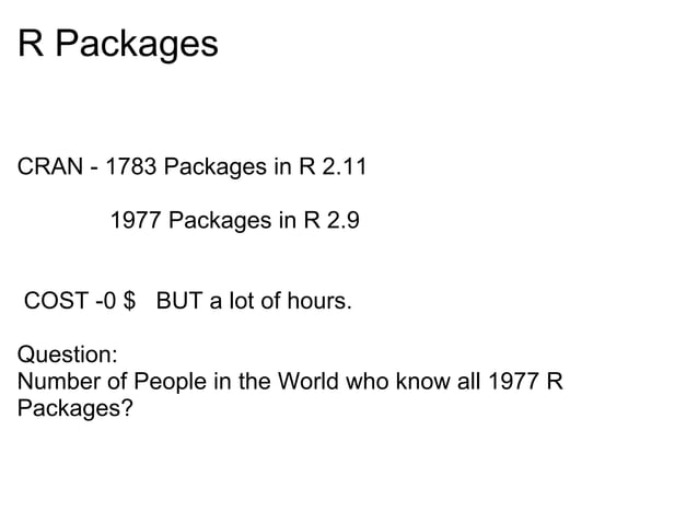 r,rstats,r language,r packages | PPT | Programming Languages | Computing