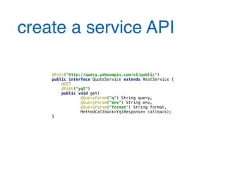 Easy REST APIs with Jersey and RestyGWT | PDF