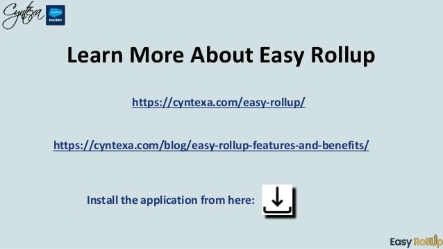 Easy Rollup - A Salesforce AppExchange Application | PPT