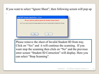 Easy Scan User Manual Scantron Scanners | PPTX