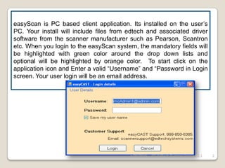 Easy Scan User Manual Scantron Scanners | PPTX
