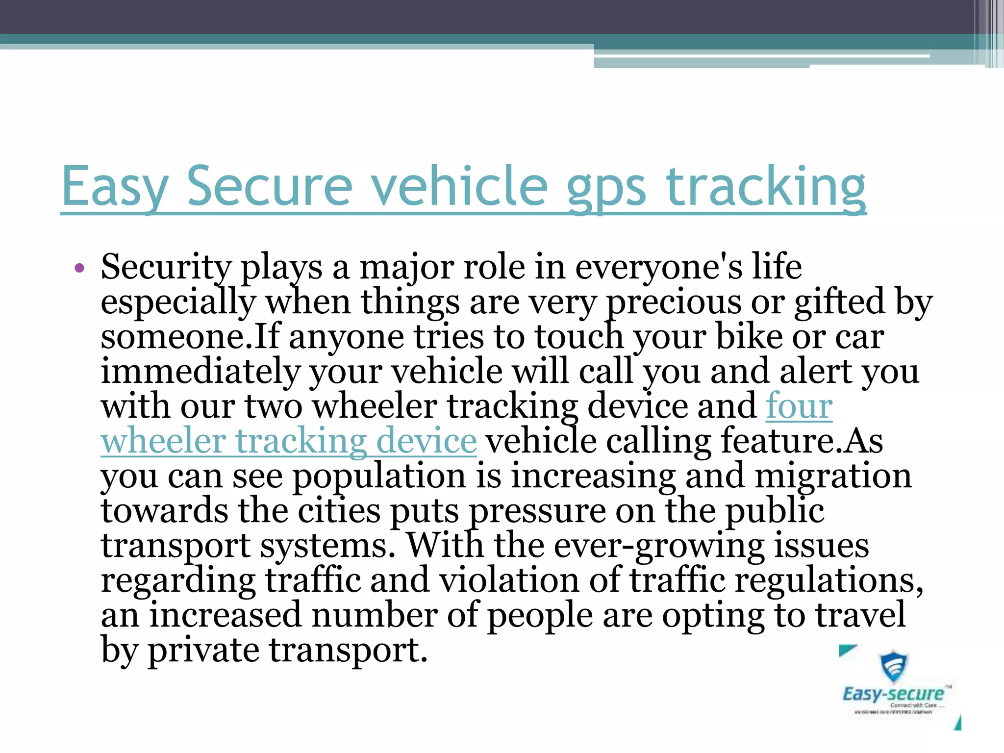 Easy Secure Vehicle Gps Tracking System Ppt Ppt
