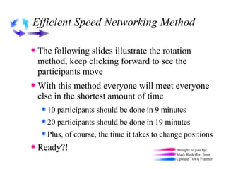 Easy Speed Networking Method | ODP