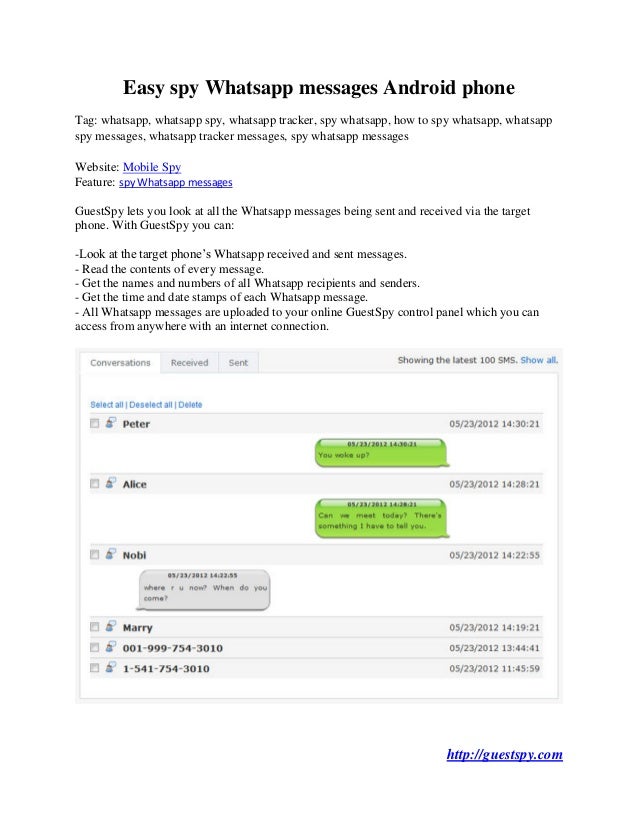 Easy spy whatsapp messages android phone