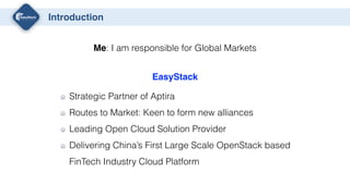 A glimpse into an industry Cloud using Open Source Technologies - Adrian Koh, EasyStack | PDF