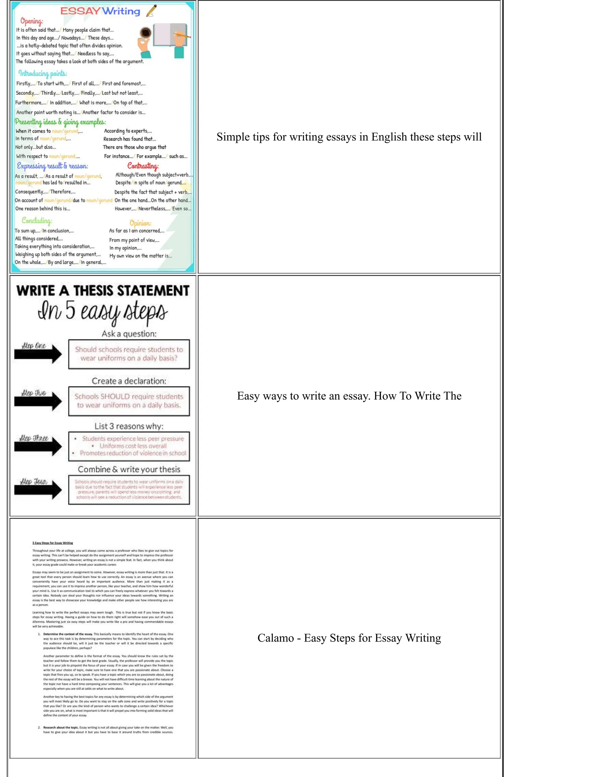 Easy Steps To Write An Essay | PDF