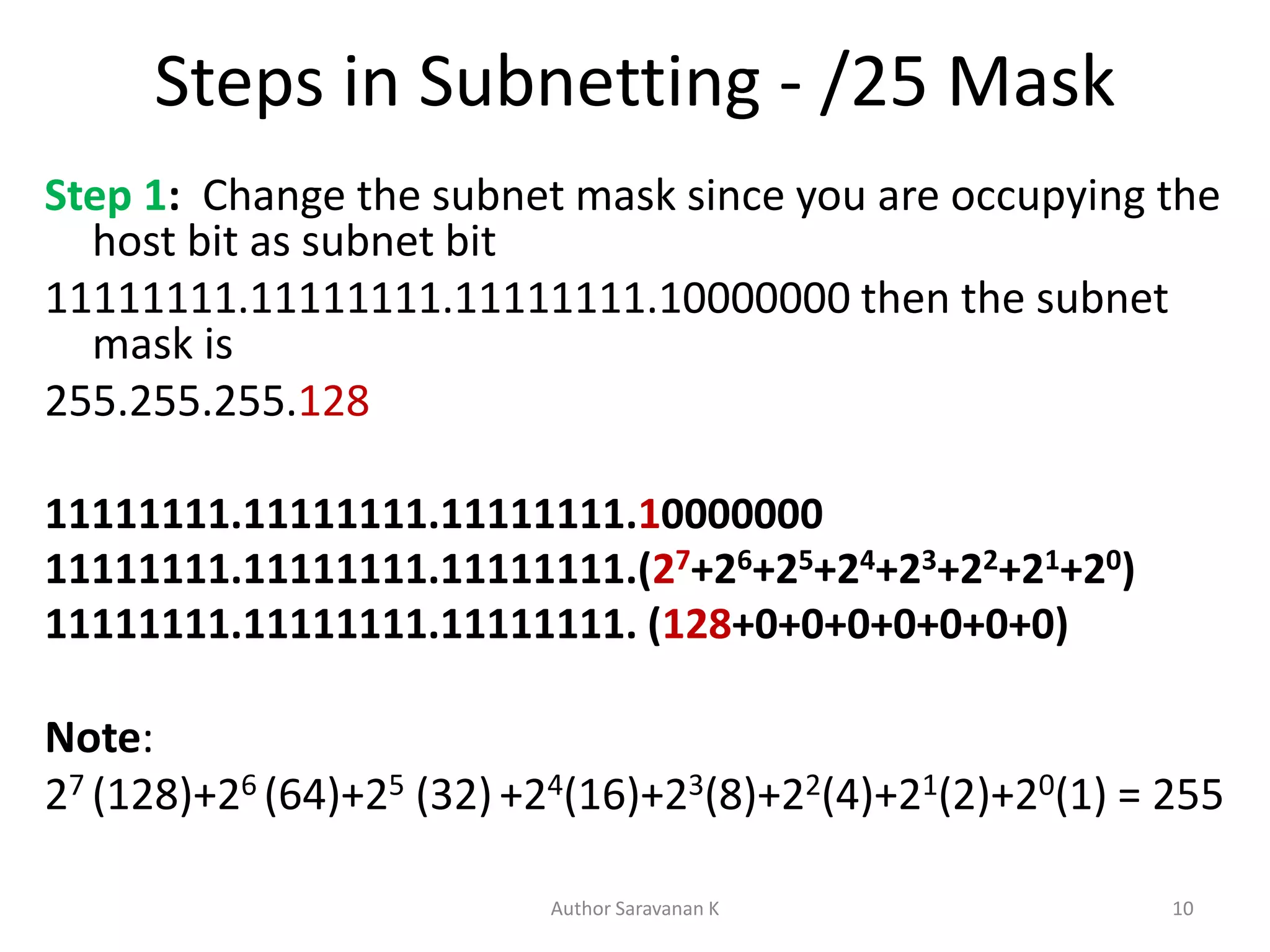 Easy subnetting | PPSX | Computer Networking | Computing