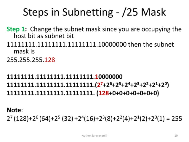 Easy subnetting | PPSX | Computer Networking | Computing