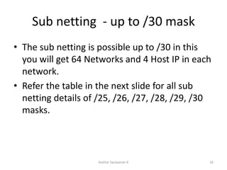 Easy subnetting | PPSX | Computer Networking | Computing