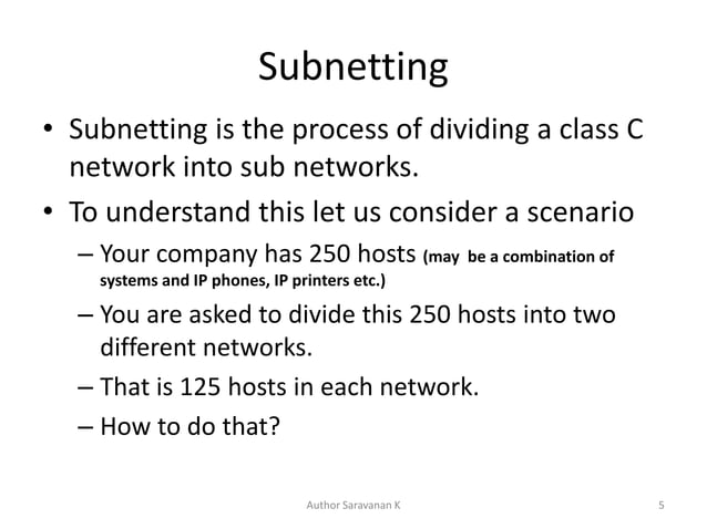 Easy subnetting | PPSX | Computer Networking | Computing