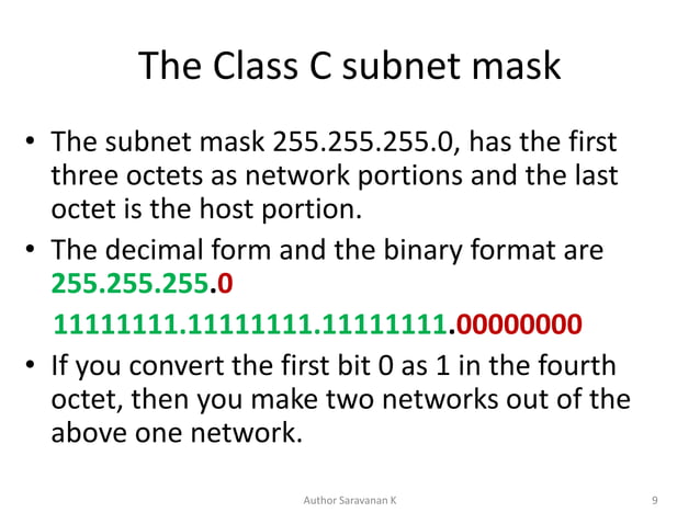 Easy subnetting | PPSX | Computer Networking | Computing