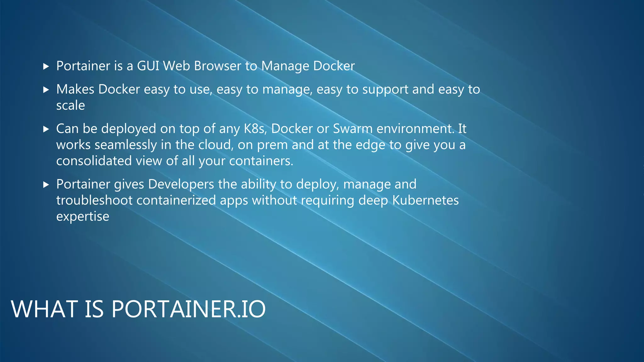 Easy to manage docker with portainer | PPTX | Operating Systems | Computer Software and Applications